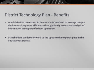 Technology plan | PPTX | IT and Internet Support | Internet