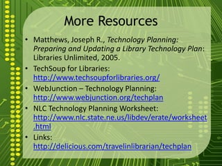 Technology planning for libraries | PPTX