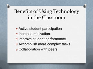 Technology in the Elementary Classroom | PPTX