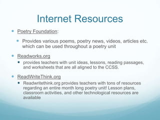 Technology ppt poetry | PPT