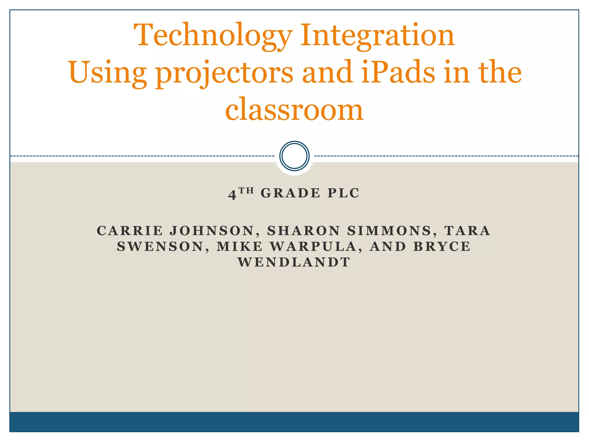 iPads in the 4th Grade Classroom | PPT