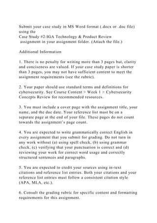 Technology & Product Review for Identity Governance & Administration.docx