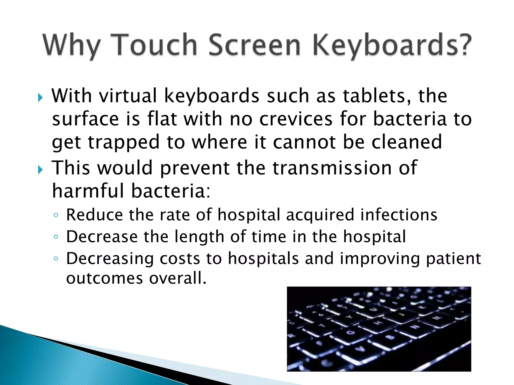 Touch Screen Keyboards and Nosocomial Infections | PPTX