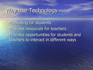 Technology resources in the classroom | PPT