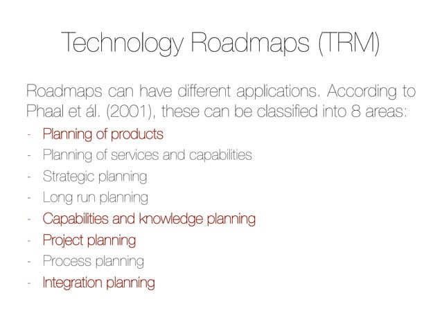 Technology roadmap 06022014 | PDF