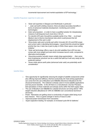 Technology roadmap highlights_report 2015