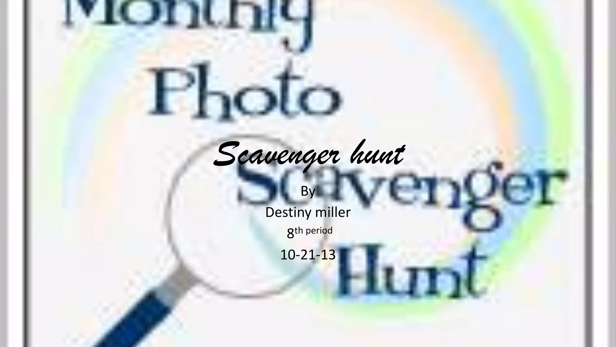 Technology scavenger hunt | PPT