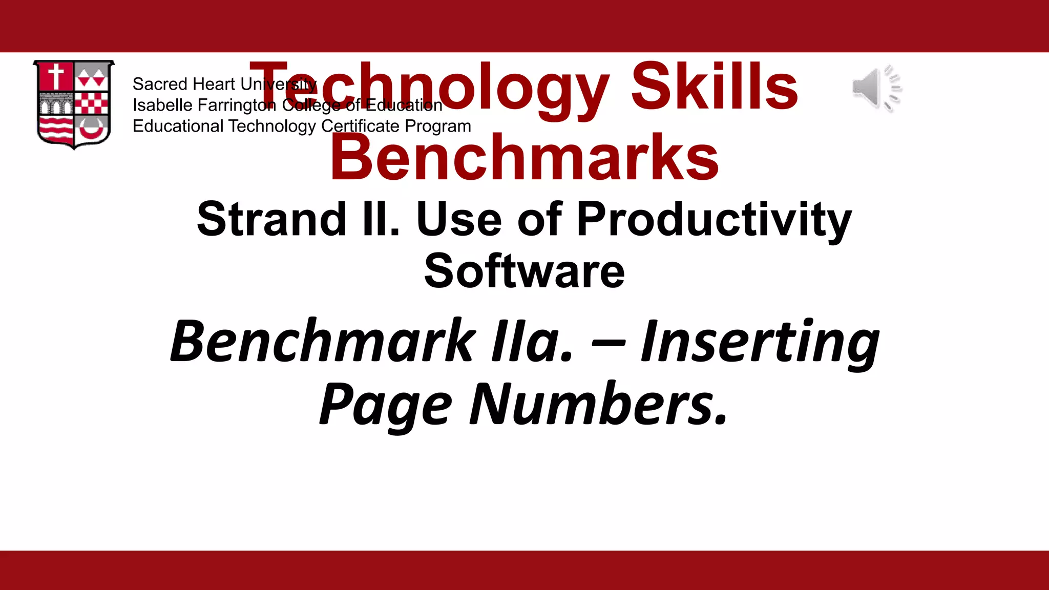 Technology skills benchmarks | PPT