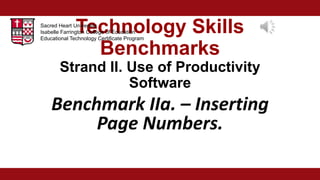Technology skills benchmarks | PPT