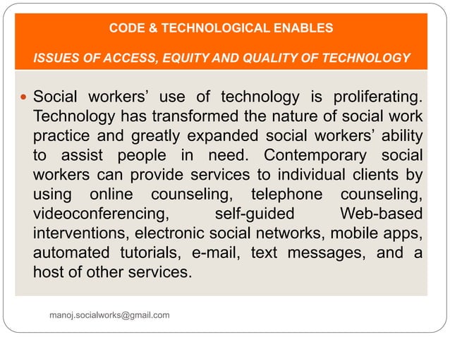 Technology & Social work | PPTX