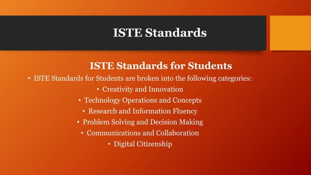 Technology Standards Infographic.pptx | Professional School ...