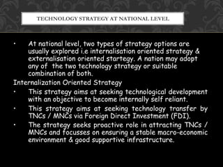 Technology strategy | PPTX | Business | Business and Finance