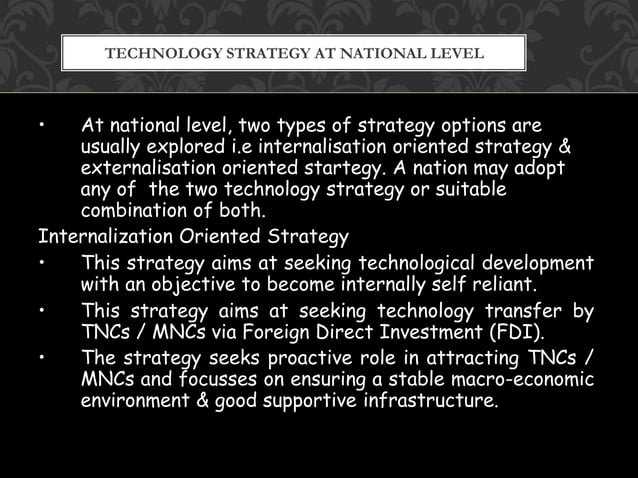 Technology strategy | PPT