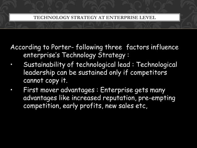 Technology strategy | PPT