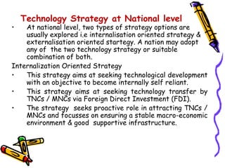 Technology strategy & development | PPT