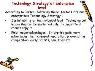 Technology strategy & development | PPT