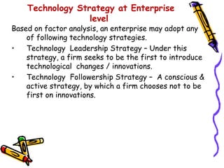 Technology strategy & development | PPT
