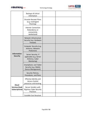 Technology Strategy Template | PDF