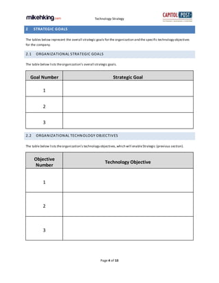 Technology Strategy Template | PDF