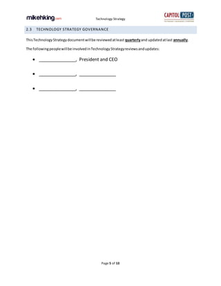 Technology Strategy Template | PDF