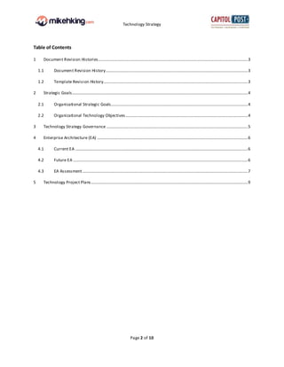 Technology Strategy Template | DOCX