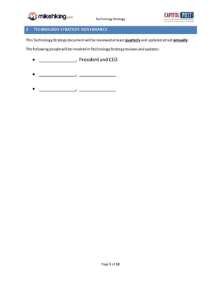 Technology Strategy Template | DOCX