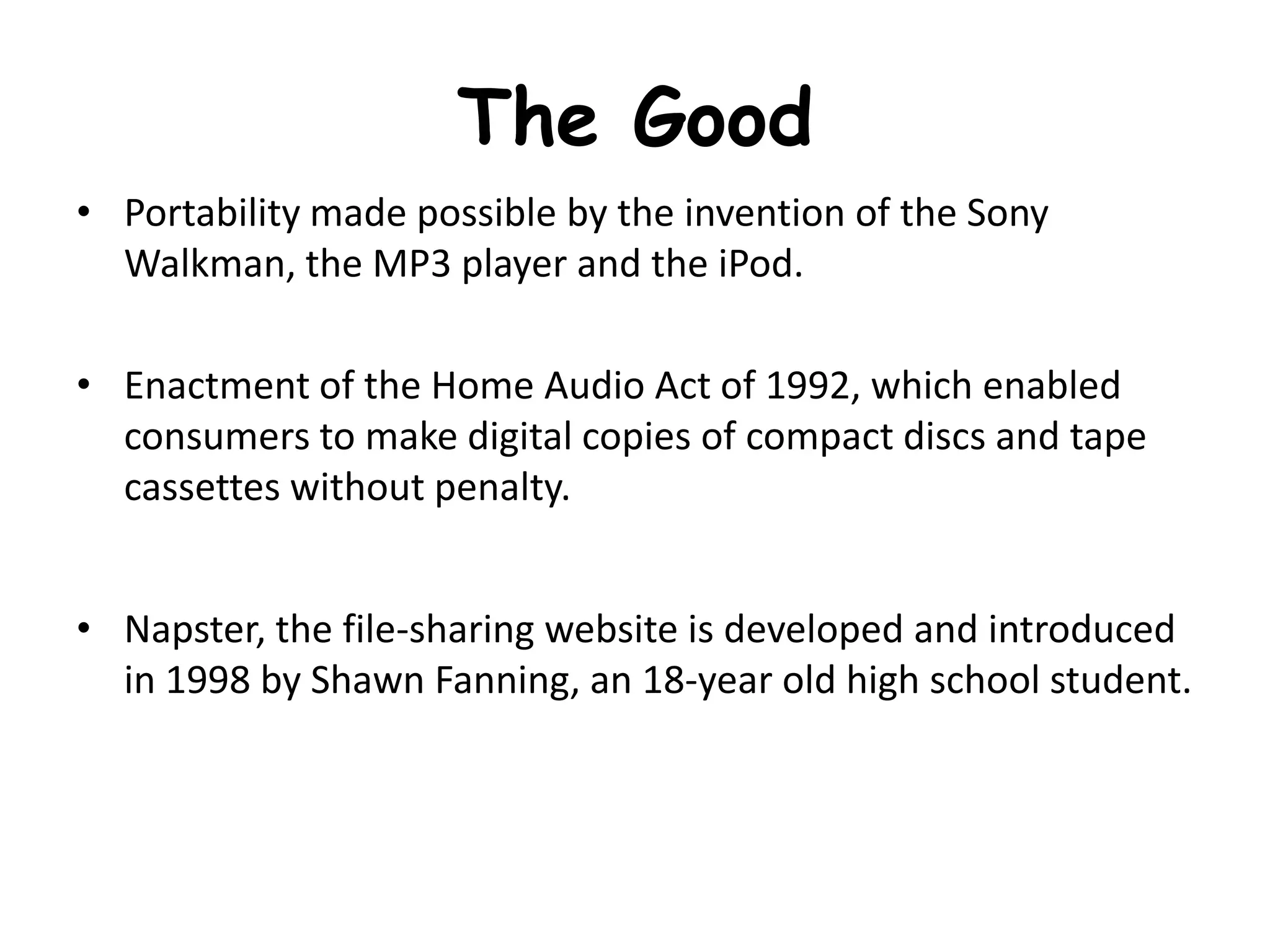 Technology & the music industry presentation | PPTX