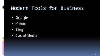 Technology tools for business | PPT