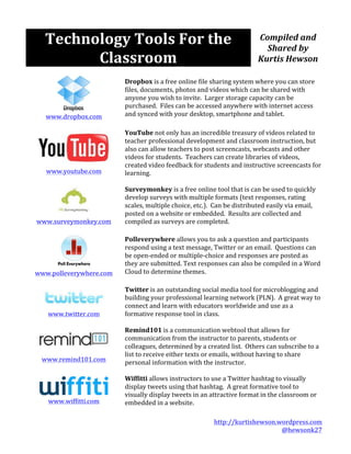 Technology Tools for the Classroom | PDF | Internet | Computing