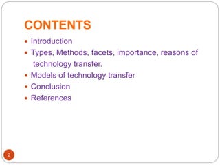 Technology Tranfer models | PPTX