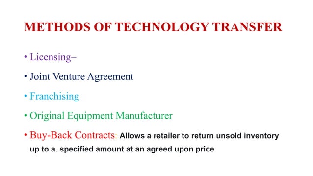 TECHNOLOGY TRANSFER.pptx | Agriculture | Industries