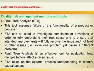 Quality risk management -Technology development and transfer | PPT