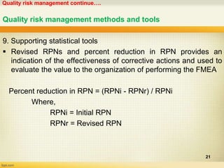 Quality risk management -Technology development and transfer | PPT
