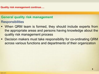 Quality risk management -Technology development and transfer | PPT