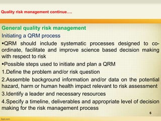 Quality risk management -Technology development and transfer | PPT