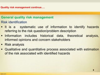 Quality risk management -Technology development and transfer | PPT
