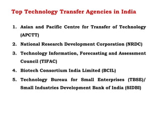 Technology Transfer Agencies in India.pdf