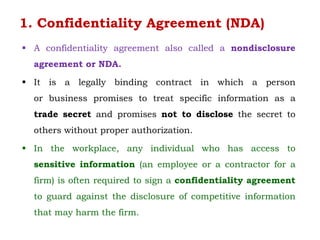technology transfer documents confidentiality agreements, licensing ...