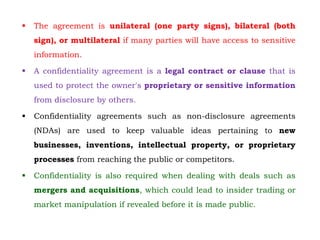 technology transfer documents confidentiality agreements, licensing ...