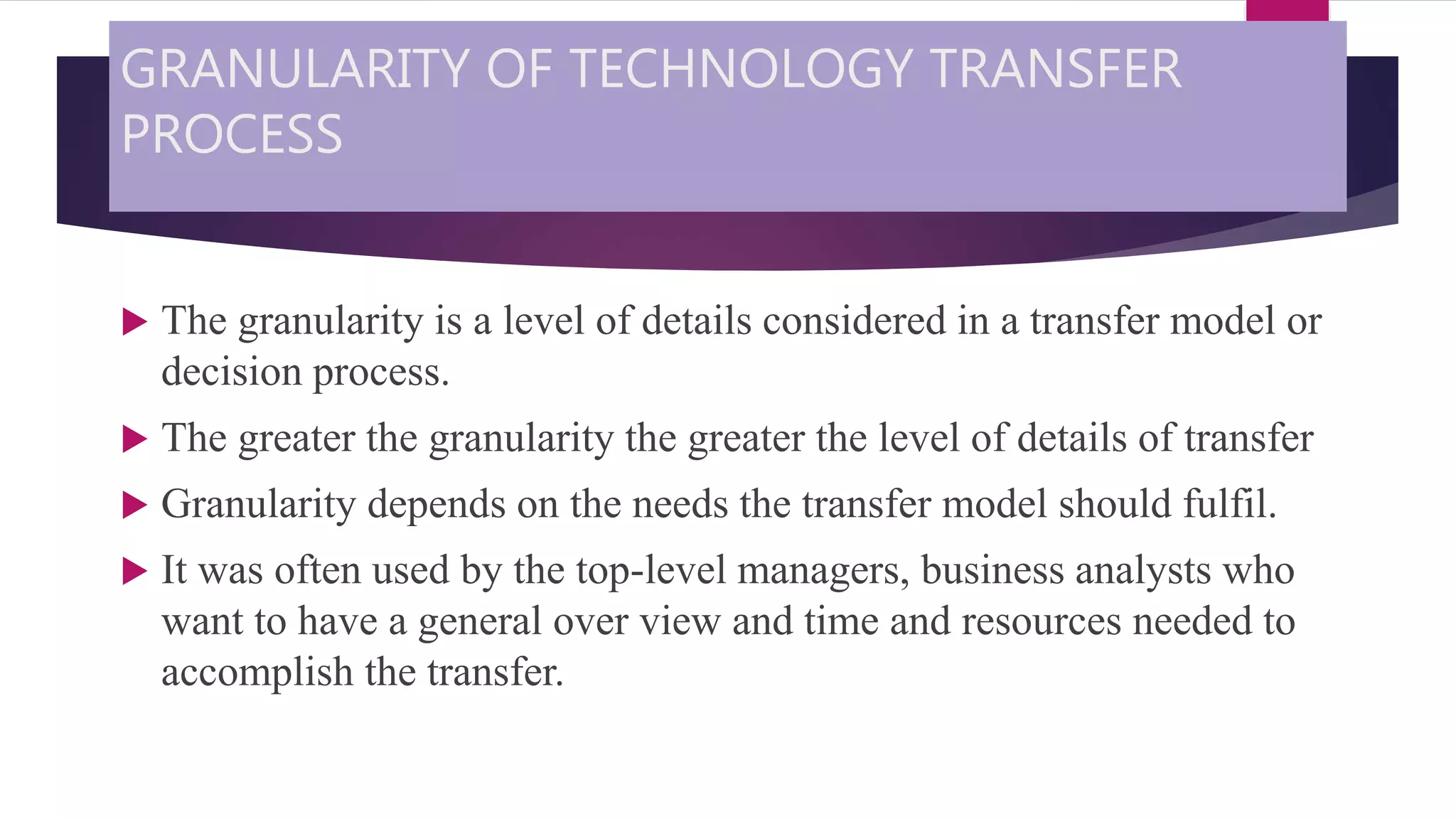 Technology transfer from Research and development to production | PPTX