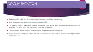 Technology transfer from Research and development to production | PPTX