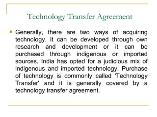 Technology transfer in india | PPT