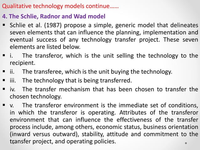 Technology transfer models.pptx | Technology Industry | Industries