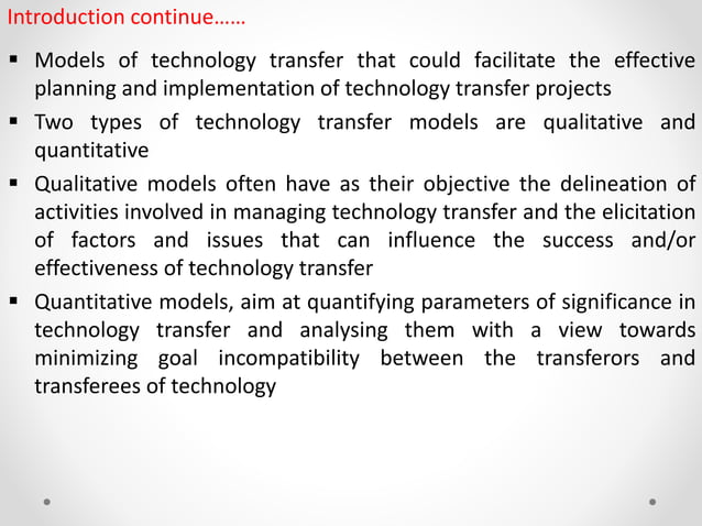 Technology transfer models.pptx | Technology Industry | Industries