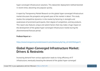 Hyper Converged Infrastructure Market Share, Insights by 2026 | PDF