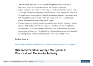 Voltage Multiplier Market Share, Insights by 2031 | PPT