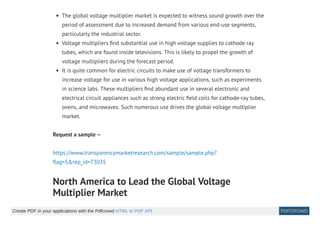 Voltage Multiplier Market Share, Insights by 2031 | PPT