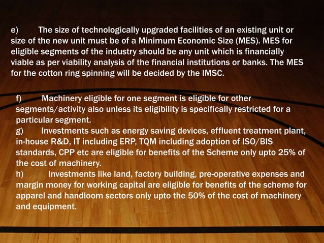 Technology upgradation fund scheme | PPT