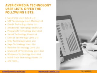 Technology users lists | PPTX