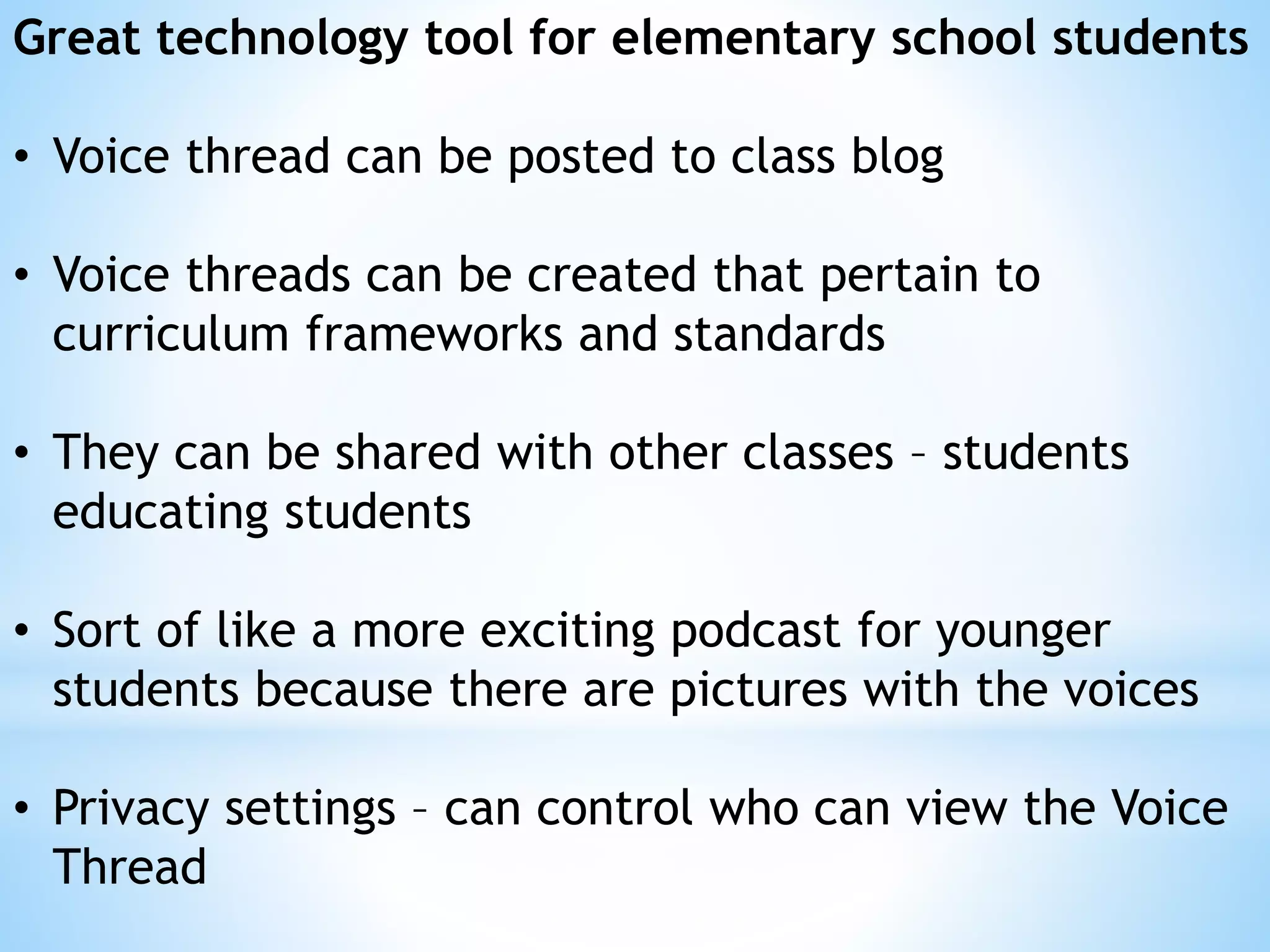 Technology voice thread presentation | PPT